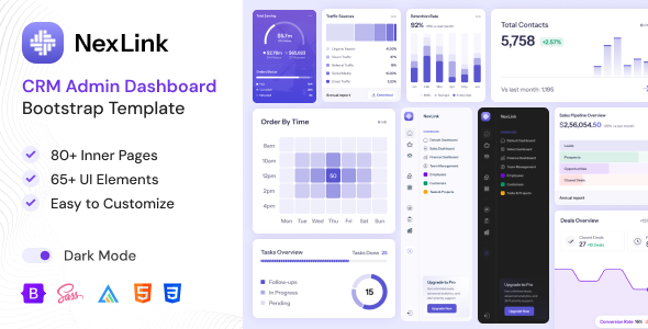 NexLink | CRM Admin Dashboard Template